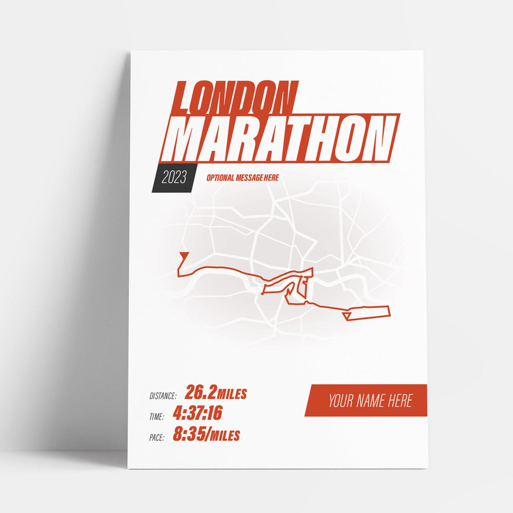 PERSONALISED 'Amazing Pace' London Marathon Finishers Print Gift