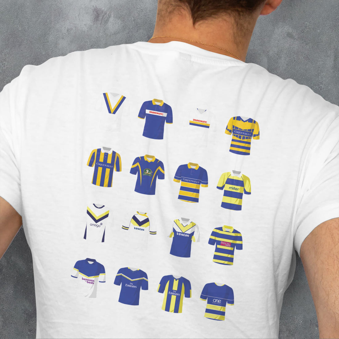 Warrington Rugby League Classic Kits T-Shirt Gift