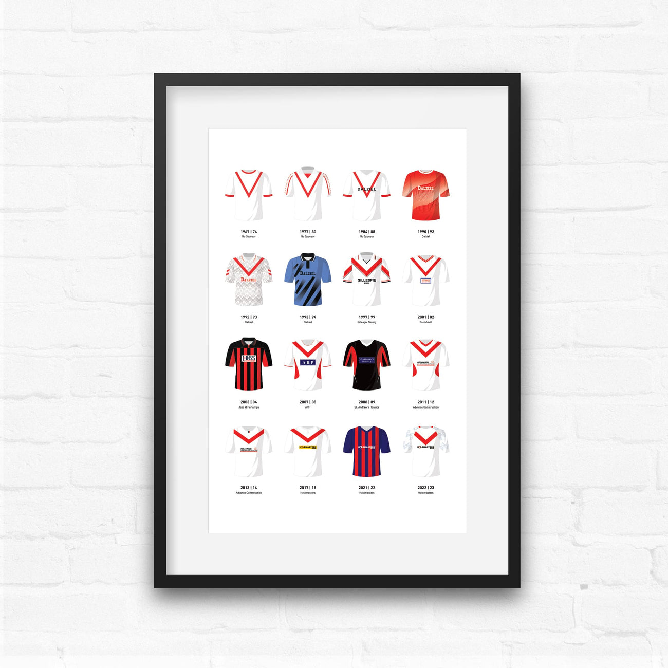 Airdrie Classic Kits Football Team Print Gift