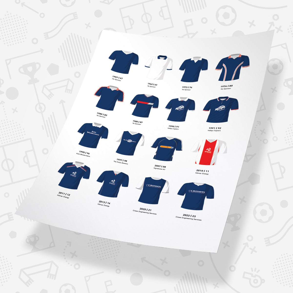 Dundee Classic Kits Football Team Print Gift